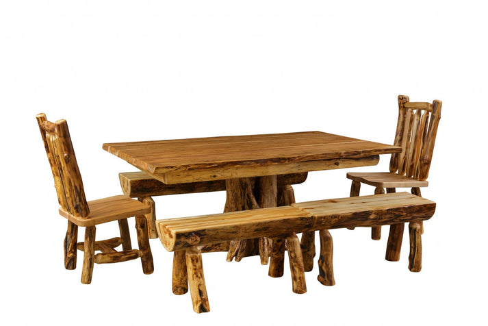 Appalachian Dining Set with Benches and Chairs – Cozy Cabin Rustics
